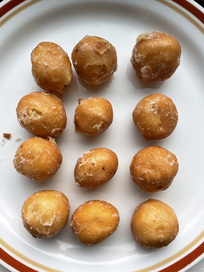 Even the humble donut holes deserve respect when they're crafted with this level of care and attention.