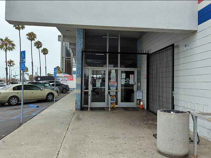 The entrance beckons with California sunshine and the promise of discoveries within&mdash;the threshold between ordinary shopping and thrift store adventure.