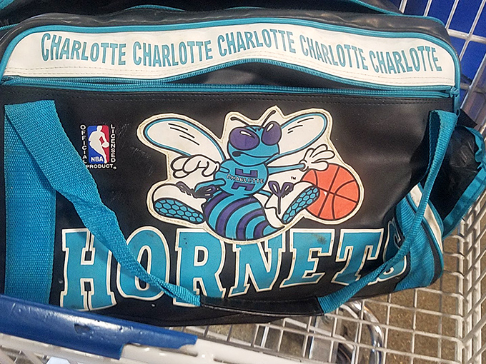 Sometimes the find of the day comes with hometown pride&mdash;a vintage Charlotte Hornets bag that's equal parts nostalgia and practical storage solution.