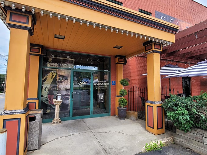 The entrance beckons with vibrant colors and architectural details&mdash;a portal to an Italian experience that requires no passport.