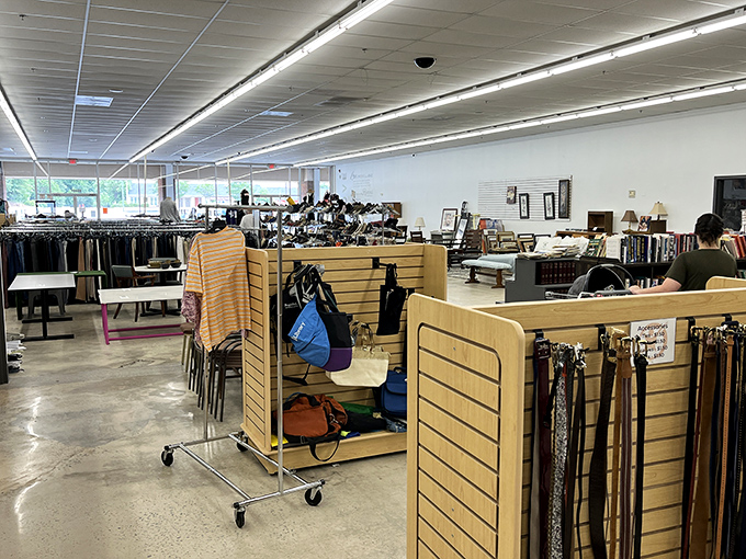 The expansive interior feels like the TARDIS of thrift stores&mdash;impossibly bigger on the inside than the modest exterior suggests.