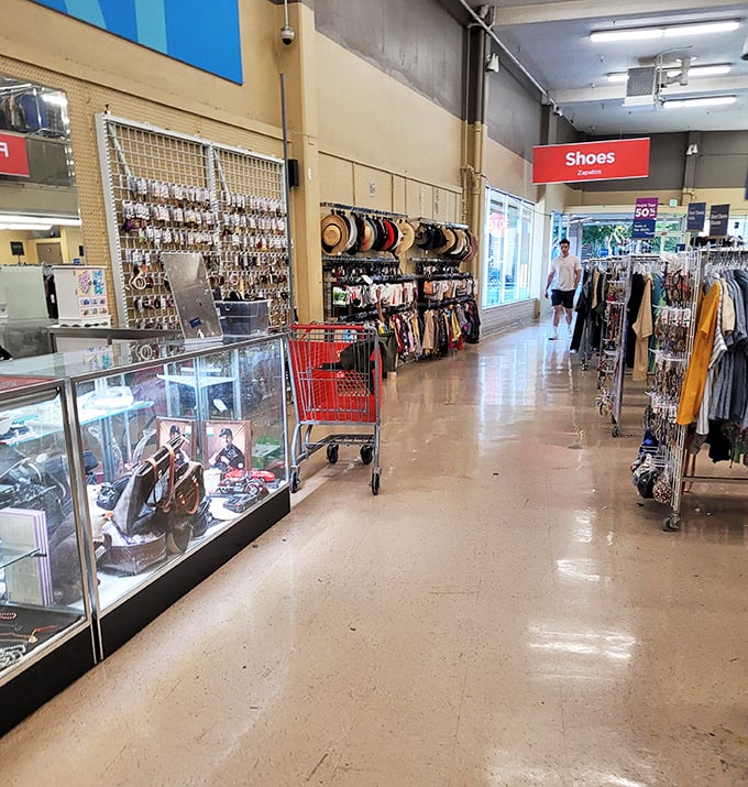 The jewelry counter: where impulse purchases sparkle under glass. That display case has witnessed more "Should I?" moments than a Las Vegas chapel.