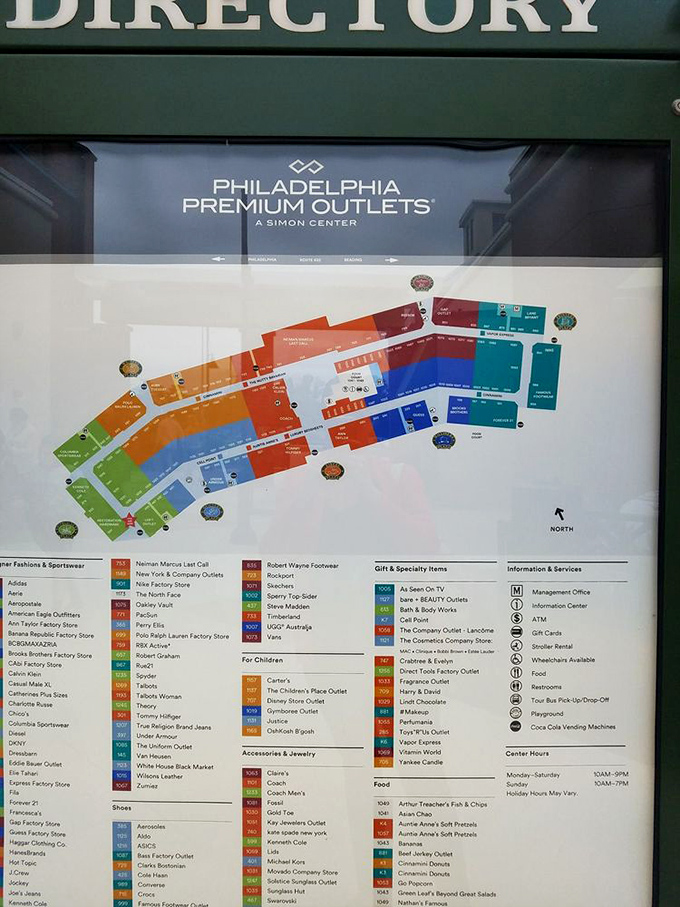 The sacred text of outlet shopping &ndash; a map that separates the amateurs from the professionals. Study it like you're planning a heist.