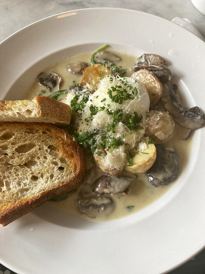 A mushroom potato bowl that proves comfort food can be sophisticated. Like wearing cashmere sweatpants&mdash;indulgent yet somehow still respectable.