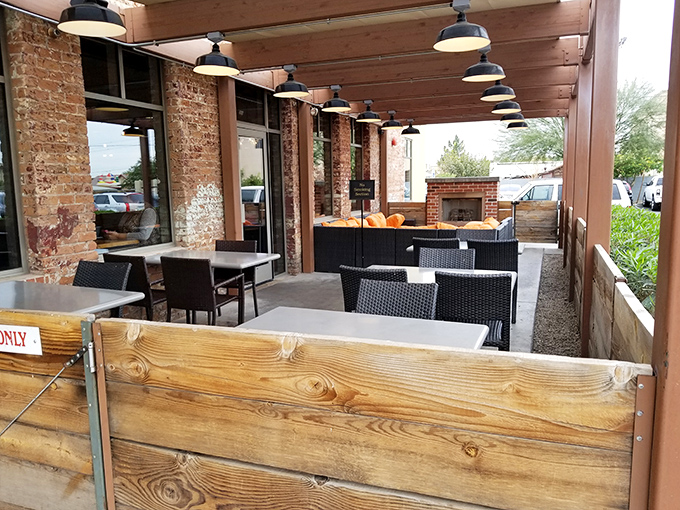 The outdoor patio where food comas go to recover. After that chicken and those waffles, you'll need a moment to contemplate the meaning of deliciousness.