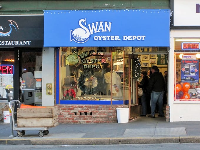 That line outside isn't a deterrent&mdash;it's a promise that something worth waiting for awaits behind that bright blue awning.