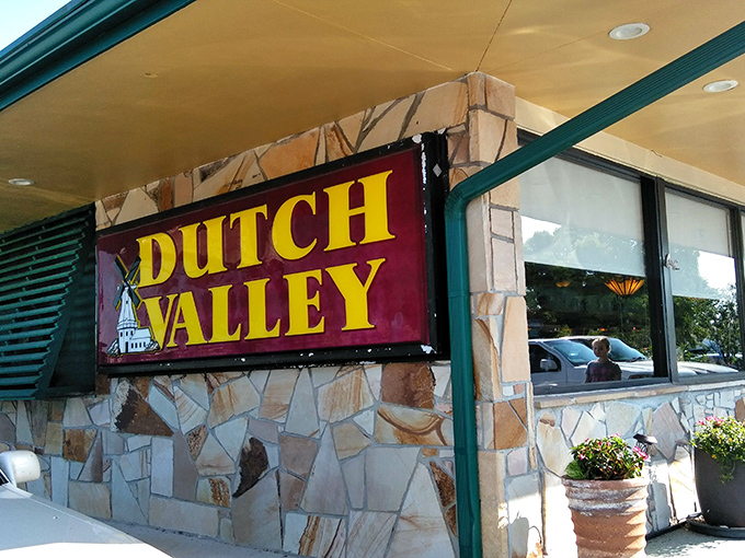 The stone facade hints at the solid comfort food values waiting inside this Sarasota breakfast destination.