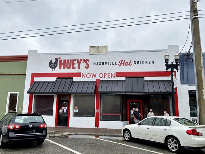 Wait, this one shows "Huey's Nashville Hot Chicken"&mdash;looks like an earlier incarnation or related establishment with the same bold approach to poultry.