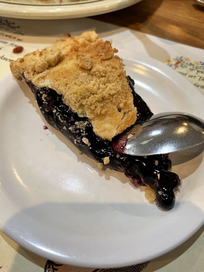 Pie with filling that actually came from fruit, not a factory, and a crust that required human hands to make. The kind worth saving room for, even when you're full.