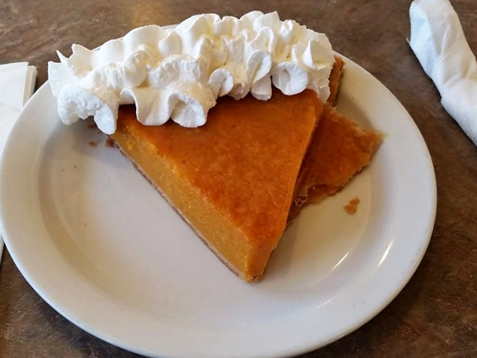 Sweet potato pie with whipped cream &ndash; the dessert equivalent of a warm blanket on a chilly evening. Simple, perfect, timeless.