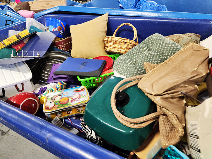 A bin of household miscellany that's basically a real-life version of "I Spy." That wicker basket could hold your next picnic or organize your entryway.