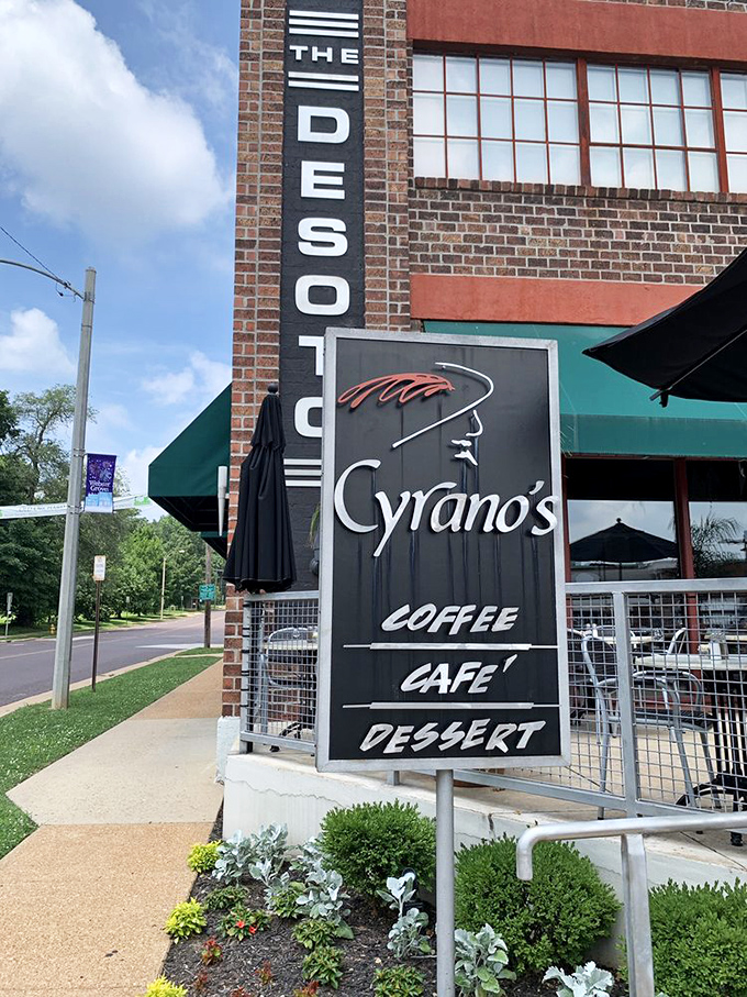 Cyrano's distinctive signage marks the spot where ordinary ingredients transform into extraordinary culinary experiences worth celebrating.