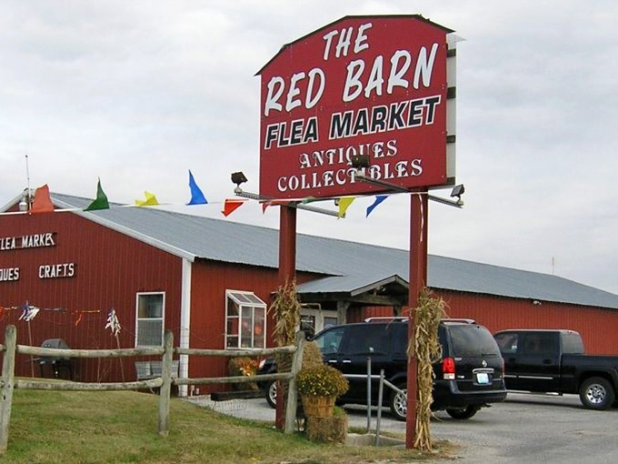 The iconic Red Barn sign stands as a beacon to bargain hunters and collectors alike&mdash;Florida's answer to retail therapy.