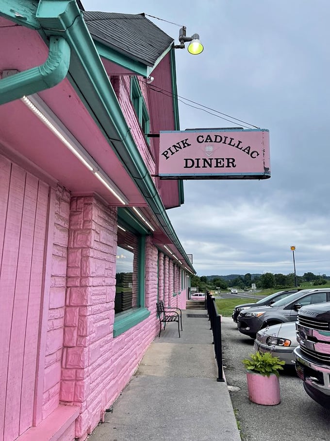 The sign that's launched a thousand detours. Framed against Virginia's rolling hills, it beckons road-weary travelers with the promise of nostalgic delights.