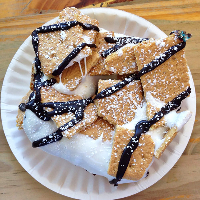S'mores donuts that capture campfire nostalgia without requiring any actual outdoor survival skills or mosquito repellent.