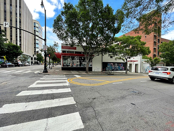 Nestled into downtown Raleigh's landscape, this unassuming building houses more culinary joy than structures ten times its size.