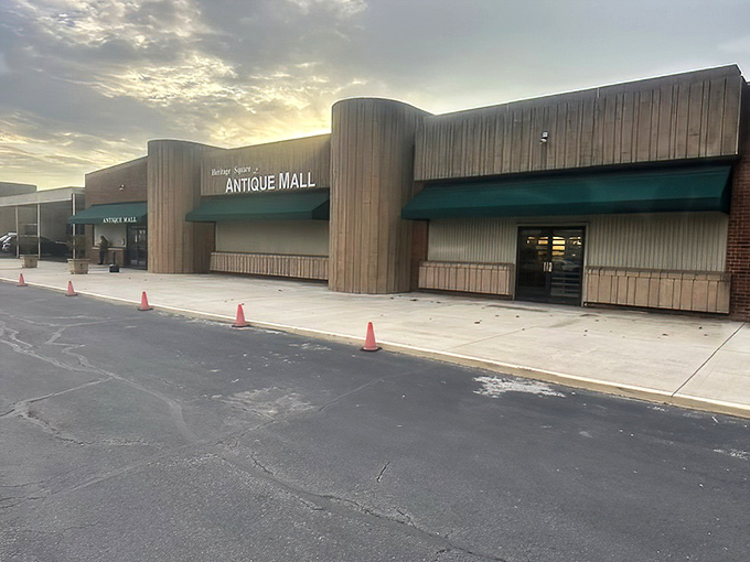 Morning light bathes the Heritage Square storefront in golden possibility. Each day brings new treasures and eager hunters to this Reynoldsburg institution.