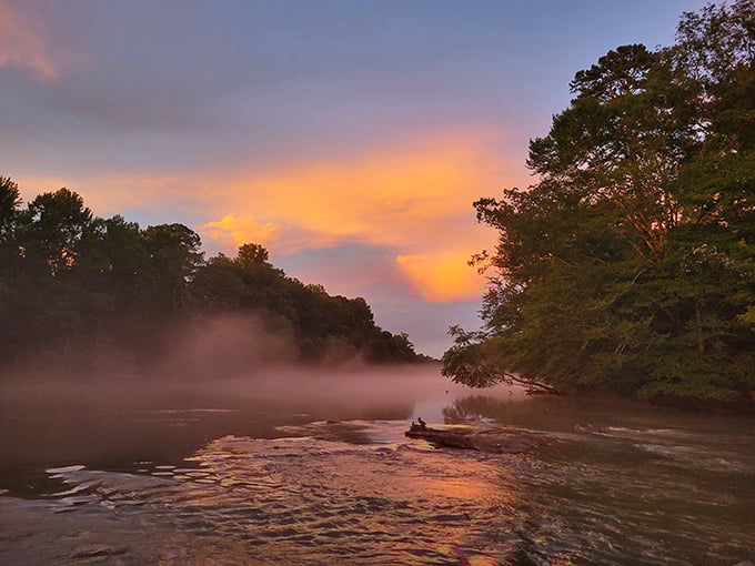 Sunrise or sunset? Either way, when the Chattahoochee gets misty at dawn or dusk, you'll swear you've wandered onto a movie set.