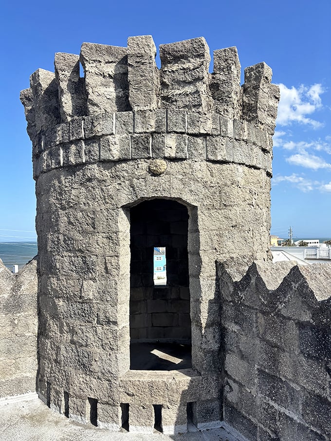 Each tower offers a different perspective of the surrounding landscape, though sadly no princesses in need of rescue have been reported.