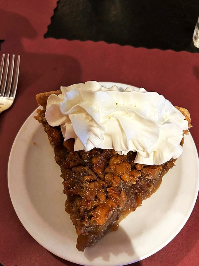 Not just walnut pie but a sweet revelation topped with clouds of whipped cream&mdash;dessert that makes you reconsider your life choices.