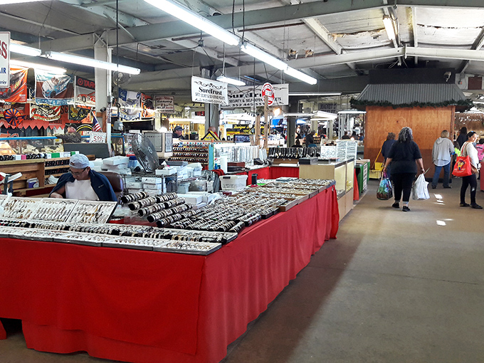 The watch and jewelry section sparkles with possibilities. Time literally stands still as you browse these glittering treasures.