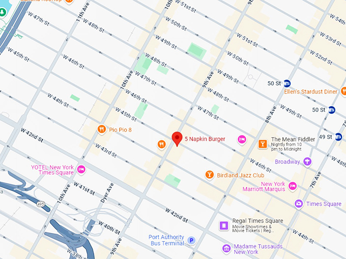 16. 5 napkin burger map