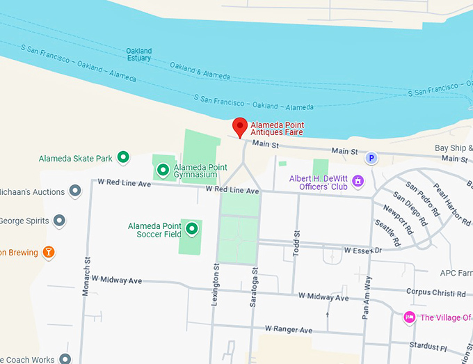 16. alameda point antiques faire map