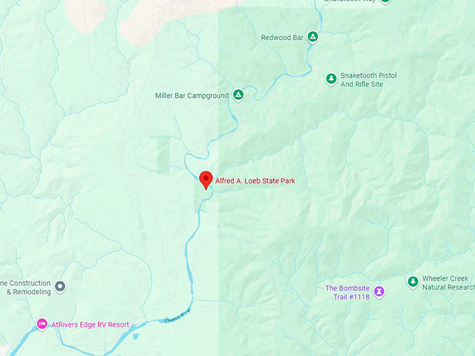 16. alfred a. loeb state park map