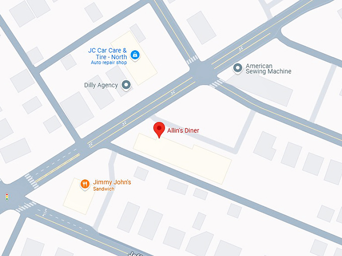 allin's diner map