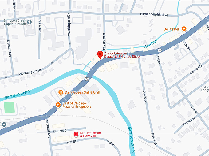 16. almost heaven desserts & coffee shop map