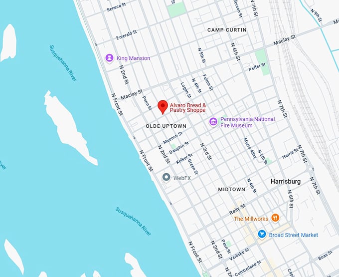 16. alvaro bread & pastry shoppe map