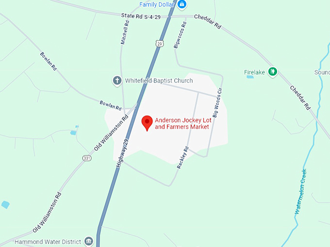 anderson jockey lot and farmers market map