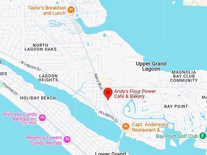 16. andy's flour power cafe & bakery map