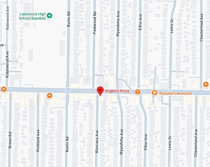 16. angelo's pizza map