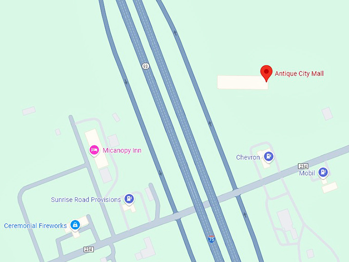 16. antique city mall map