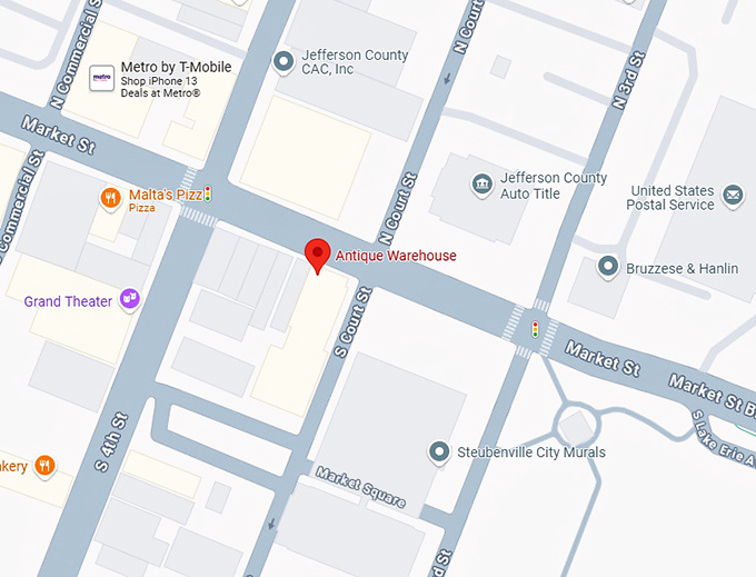 16. antique warehouse map