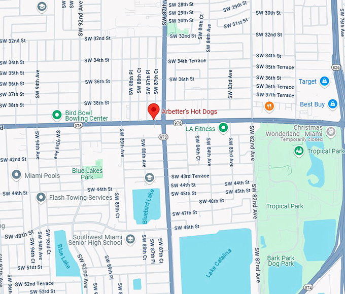 16. arbetter's hot dogs map