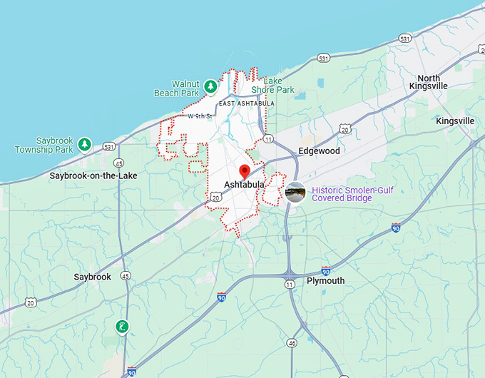 16. ashtabula map