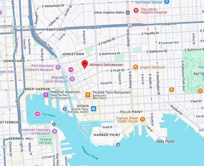 16. attman's delicatessen map