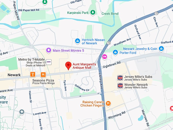 16. aunt margaret's antique mall map