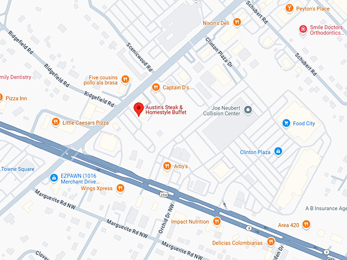 16. austin's steak & homestyle buffet map
