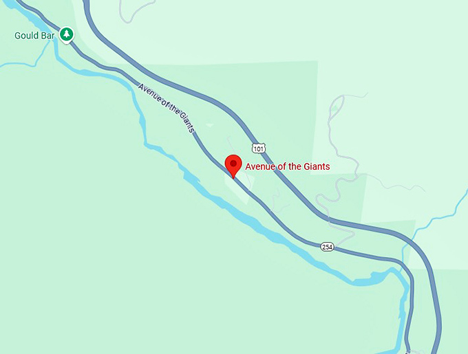 16. avenue of the giants map
