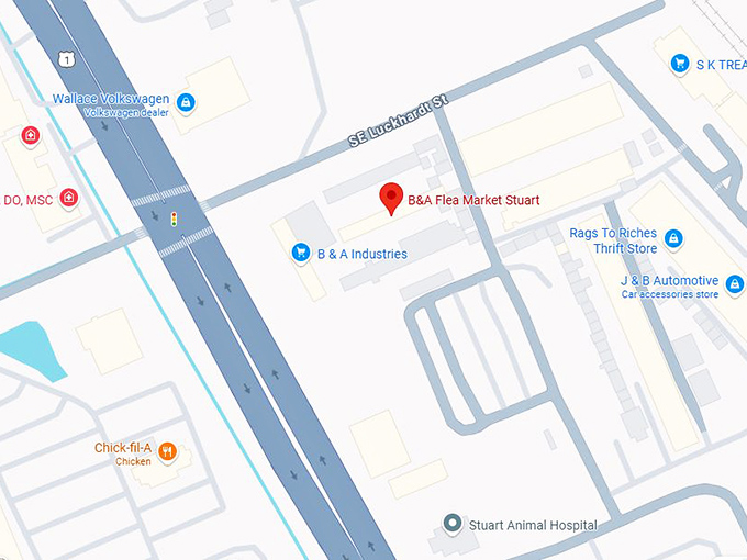 16. b&a flea market stuart map