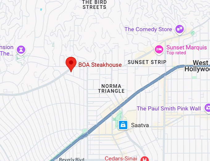 16. boa steakhouse map