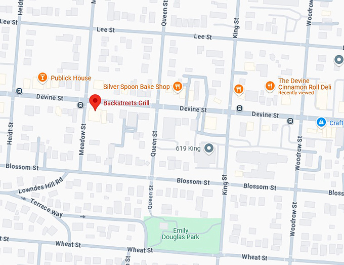 16. backstreets grill map