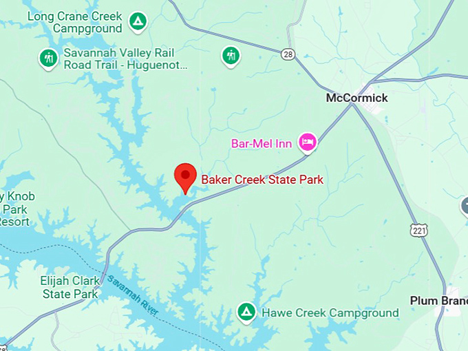 baker creek state park map
