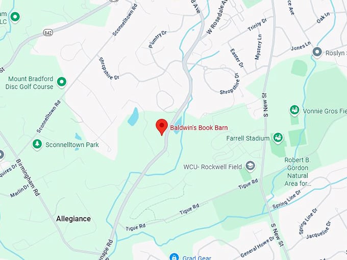 16. baldwin's book barn map