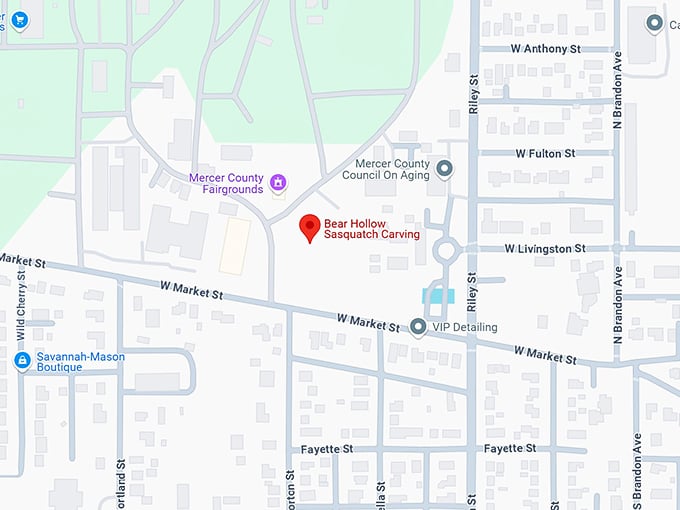 16. bear hollow sasquatch carving map