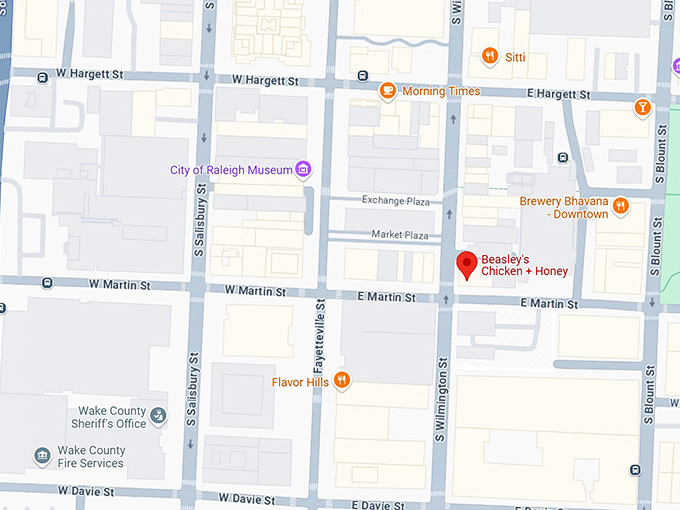 16. beasley's chicken + honey map