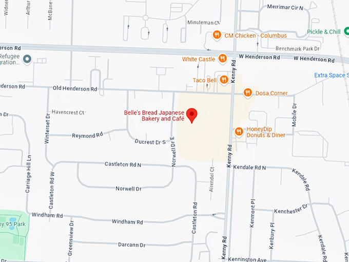 16. belle's bread japanese bakery and caf&eacute; map